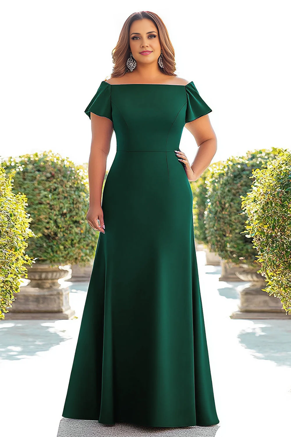 AABEI DRESS Mother Of The Bride Dress Off The Shoulder Plus Size Simpl ...